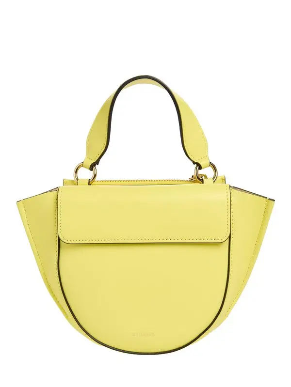 WANDLER Small Hortensia Leather Handbag - Lemon