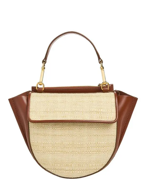 WANDLER Hortensia Mini Handbag - Beige Raffia