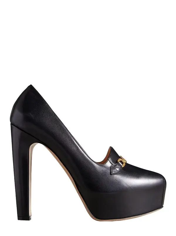 TOM FORD Embellished Leather Platform Pumps - Black