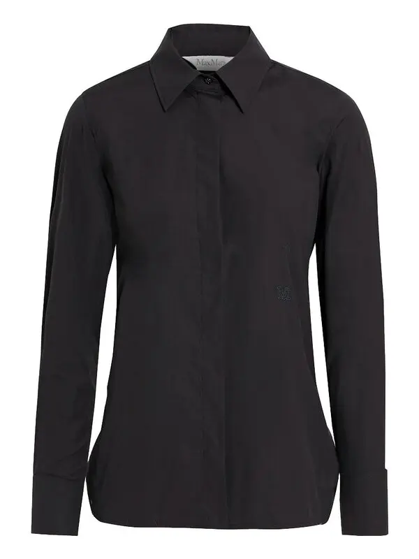 Max Mara Knut Cotton-blend Poplin Shirt - Black