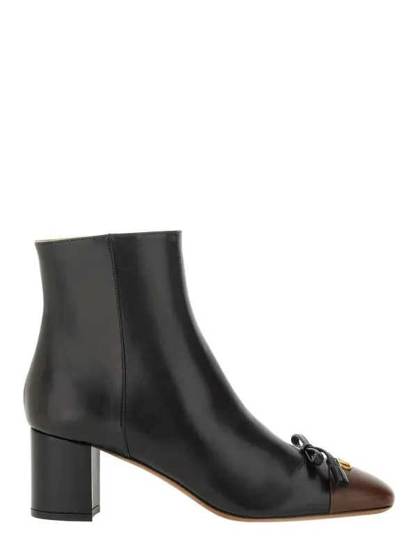 Valentino Garavani Kidskin "valet Du Roi" Ankle Boots - Black