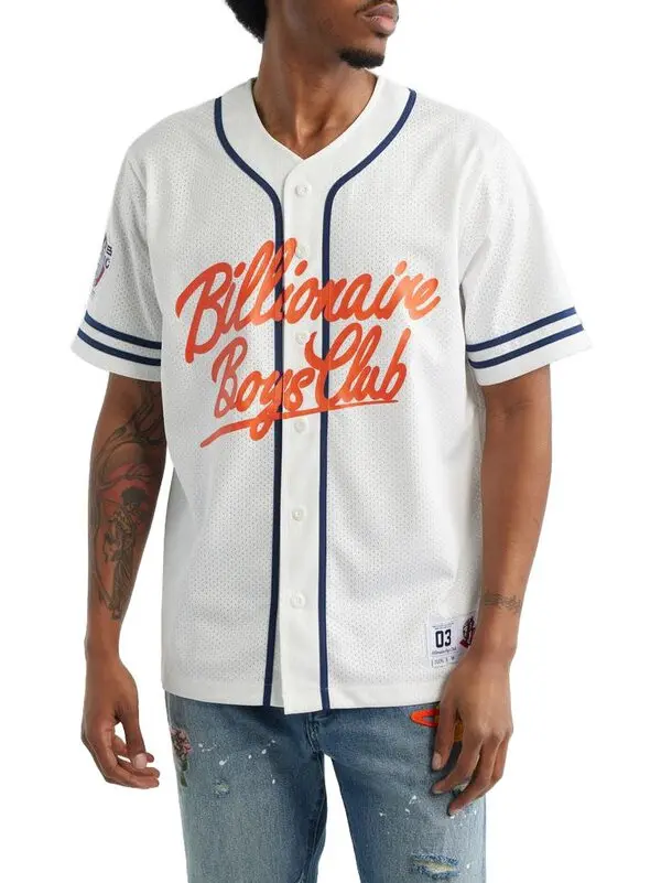 BILLIONAIRE BOYS CLUB Big Chew Baseball Shirt - Ecru