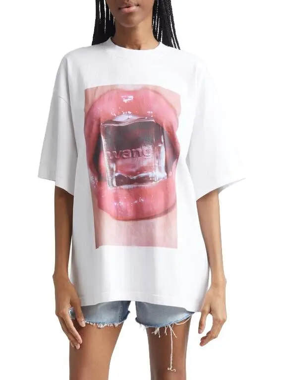 Alexander Wang Ice Cube Oversize Graphic T-shirt - Vintage White