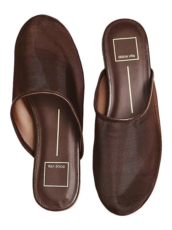 Dolce Vita Mesh Slides - Chocolate