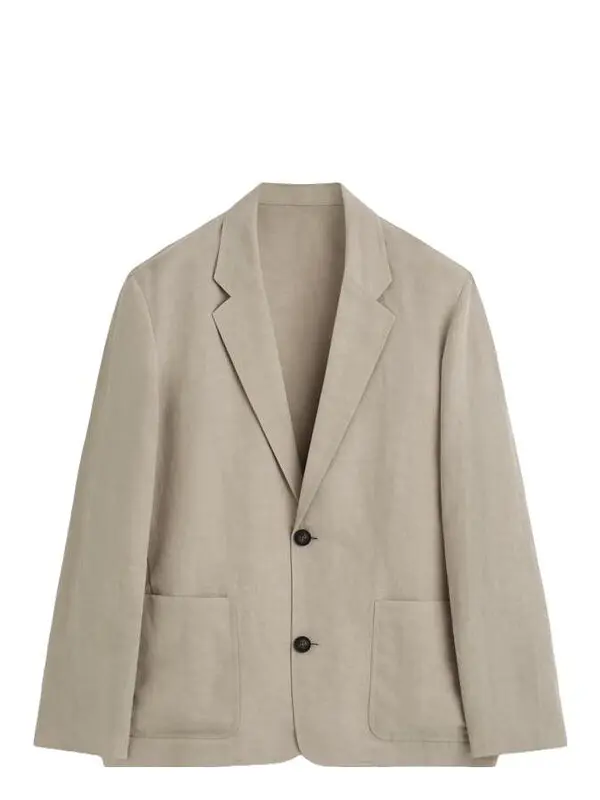 Cos Unstructured Linen-blend Blazer - Beige