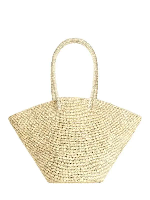 Cos Hand-woven Market Tote - Beige