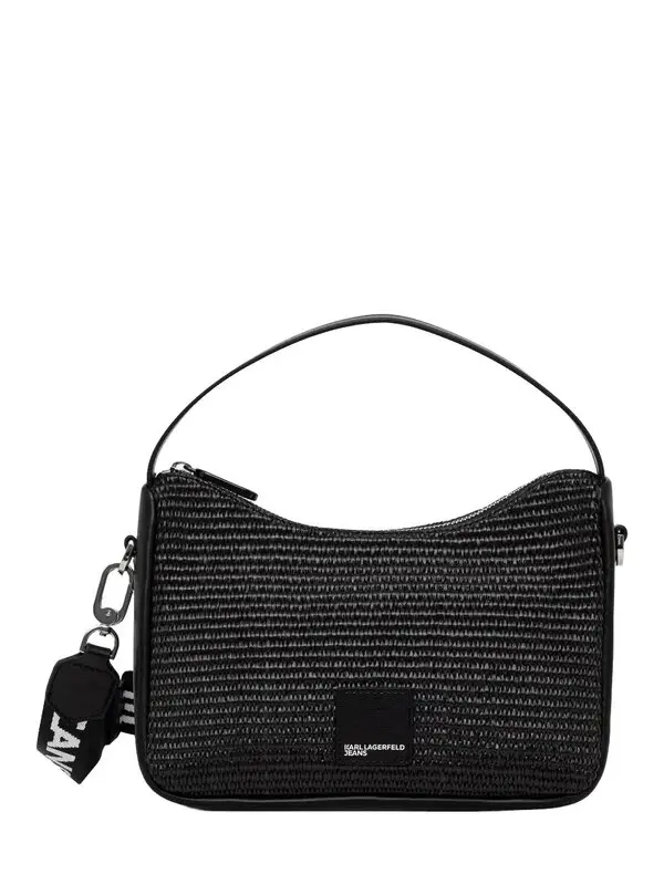 Karl Lagerfeld Logo-patch Crossbody Bag - Black