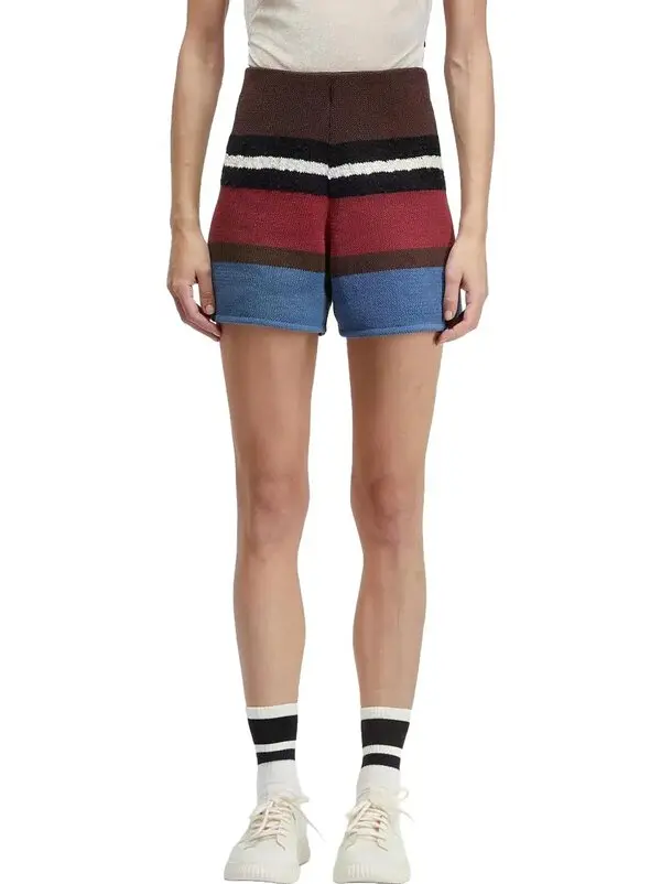 OSKLEN Striped Knitted Shorts - Blue