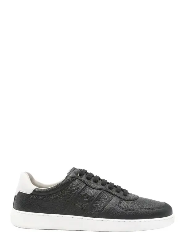 FERRAGAMO Lace-up Panelled Sneakers - Black