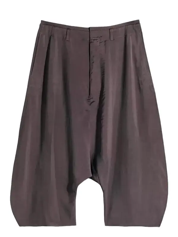 LEMAIRE Pleated Bermuda Shorts - Brown