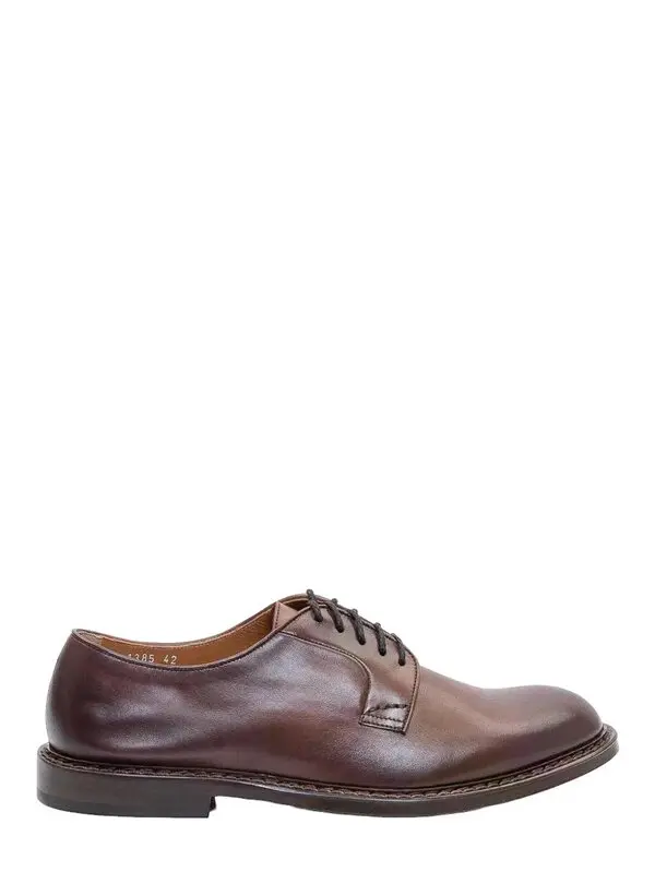 DOUCAL'S Nappa Derby Shoes - Brown
