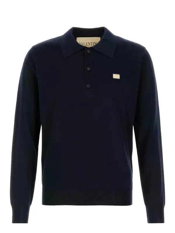 Valentino Garavani Logo-detail Polo Shirt - Blue