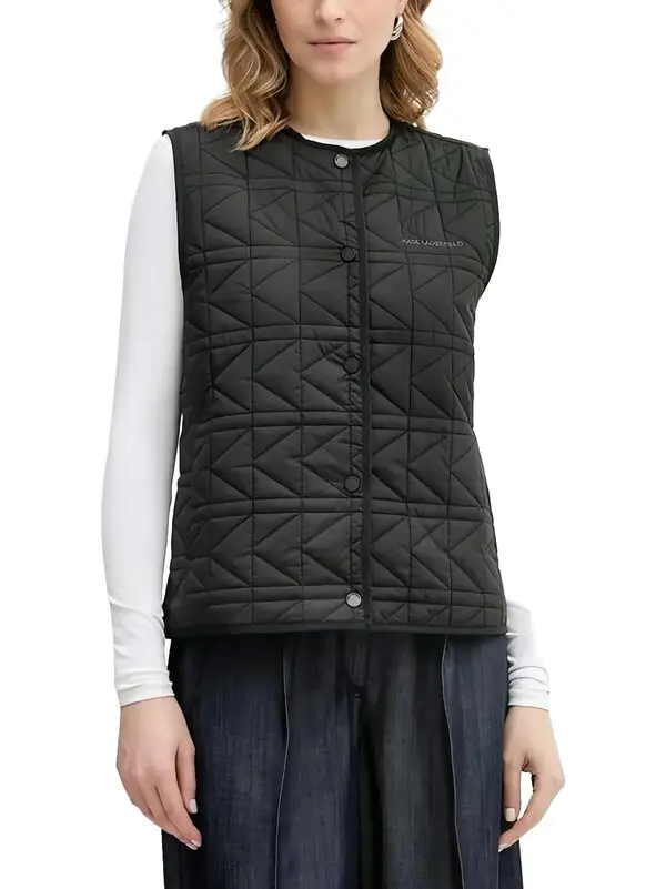 Karl Lagerfeld Quilted Vest - Black