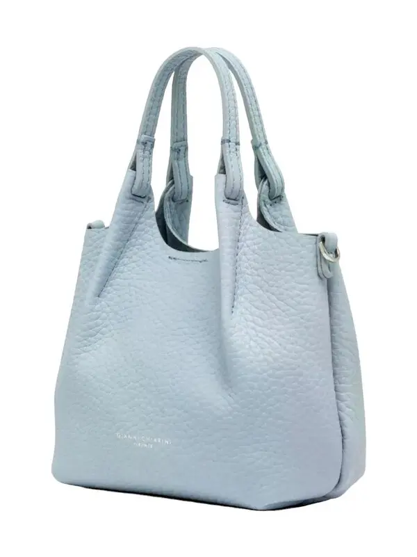 GIANNI CHIARINI Grainy Leather Tote Bag - Blue