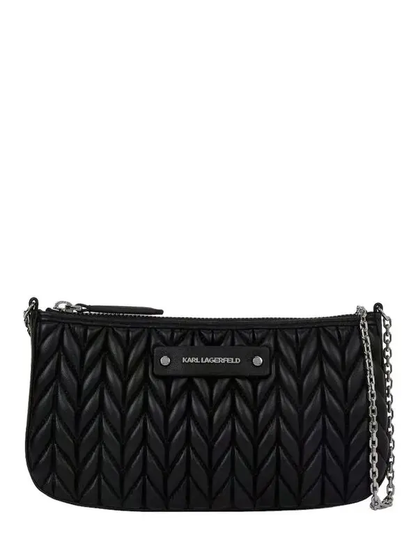 Karl Lagerfeld K/weave Shoulder Bag - Black