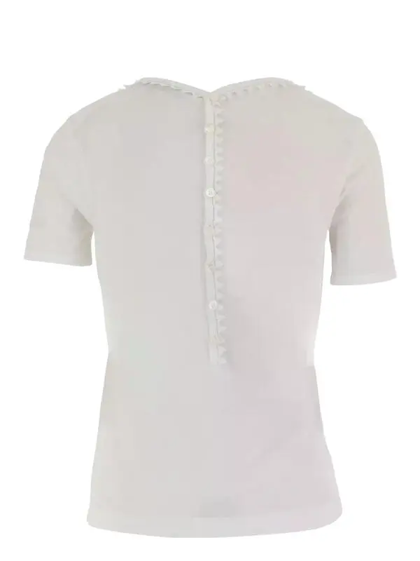 Jacquemus Ruffled Buttoned T-shirt - White