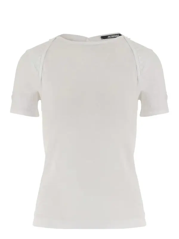 Jacquemus Ruffled Buttoned T-shirt - White