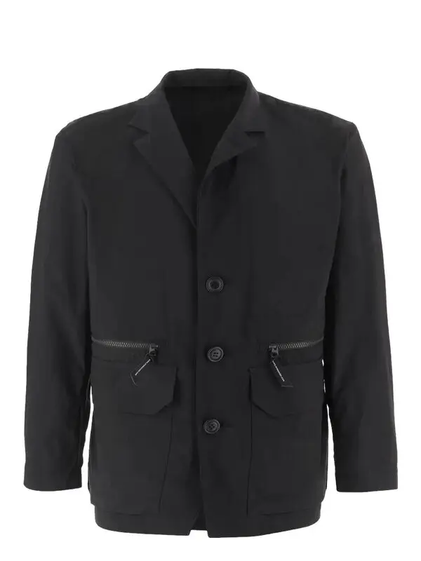 AND WANDER Zip Pocket Blazer - Black