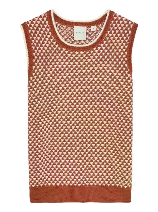 Varley Jenson Patterned Top - Brown