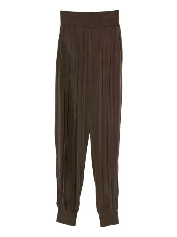 Balmain Shirred Trousers - Brown