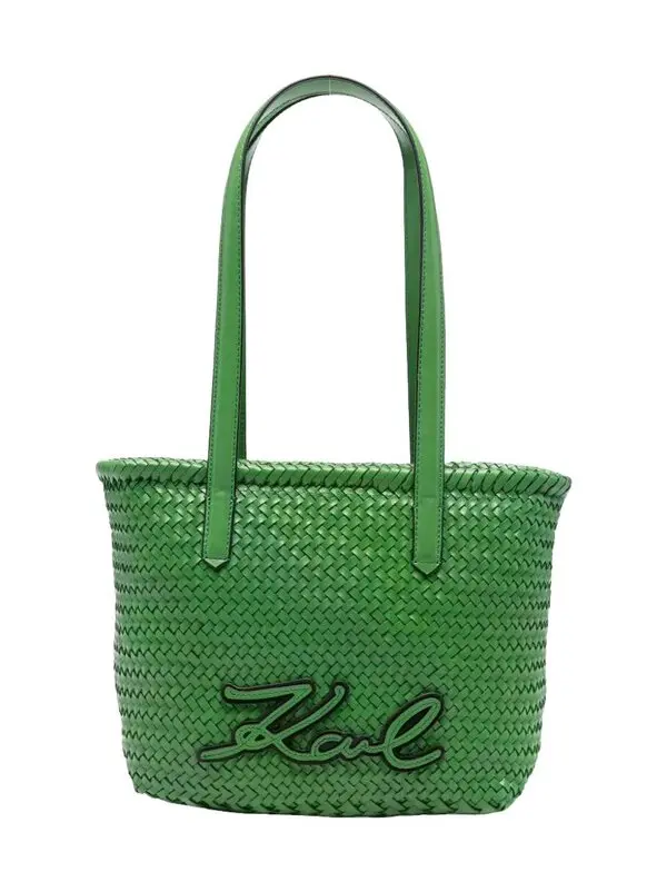 Karl Lagerfeld Braided Tote Bag - Green