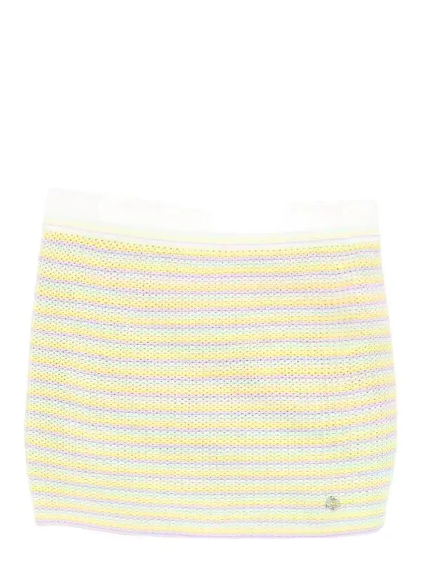 Casablanca Striped Mini Skirt - Yellow