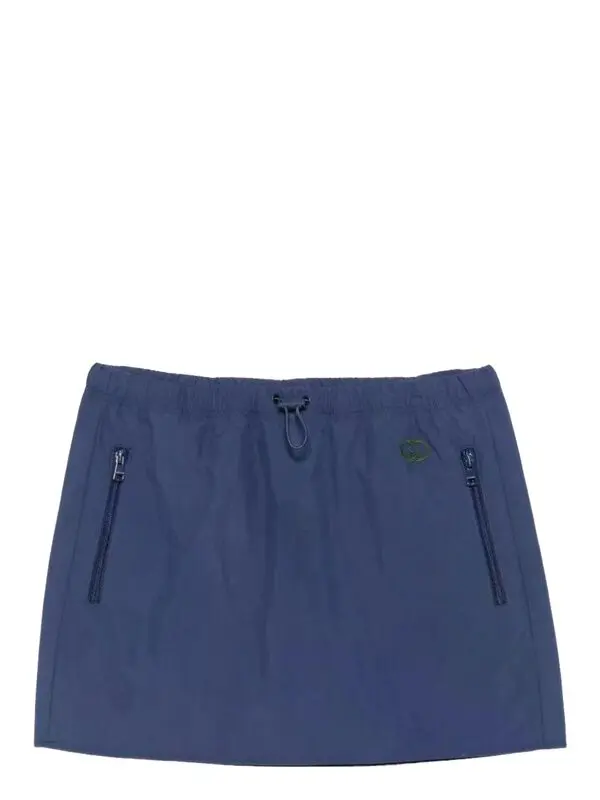 Gucci Skirt With Drawstring And Zip Detail - Blue