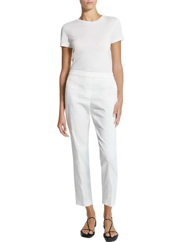 Theory Treeca Good Linen Cropped Pants - White
