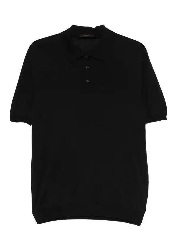 ZANONE Short-sleeve Polo Shirt - Black