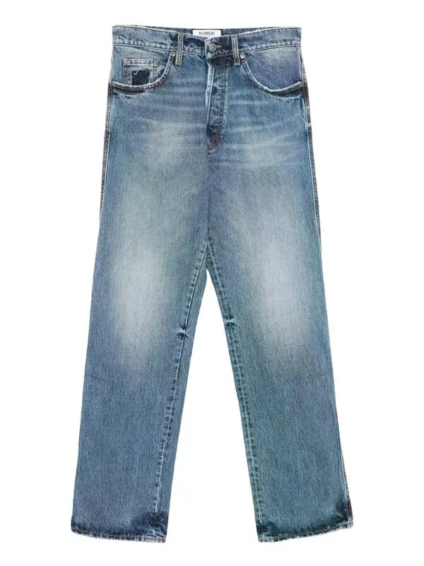 NUMERI Distressed Denim Jeans - Blue