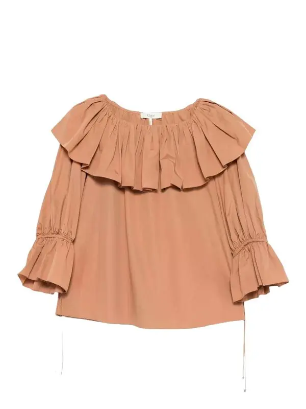 Chloé Ruffled Blouse - Brown