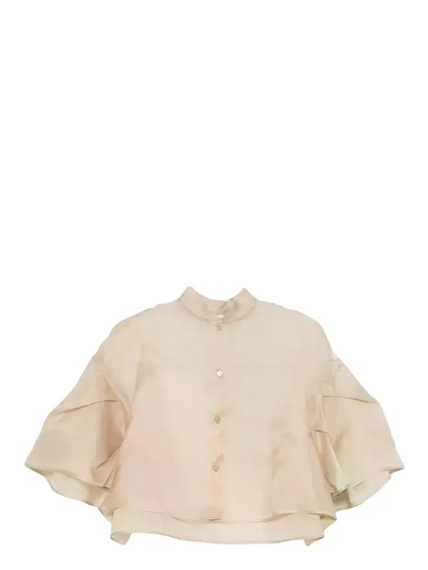 Max Mara Ruffled Layered Shirt - Neutrals