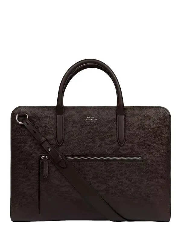 Smythson Ludlow Briefcase - Brown