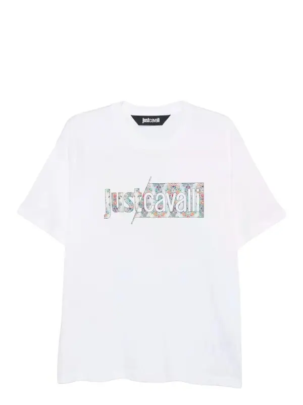 Just Cavalli Floral-print T-shirt - White