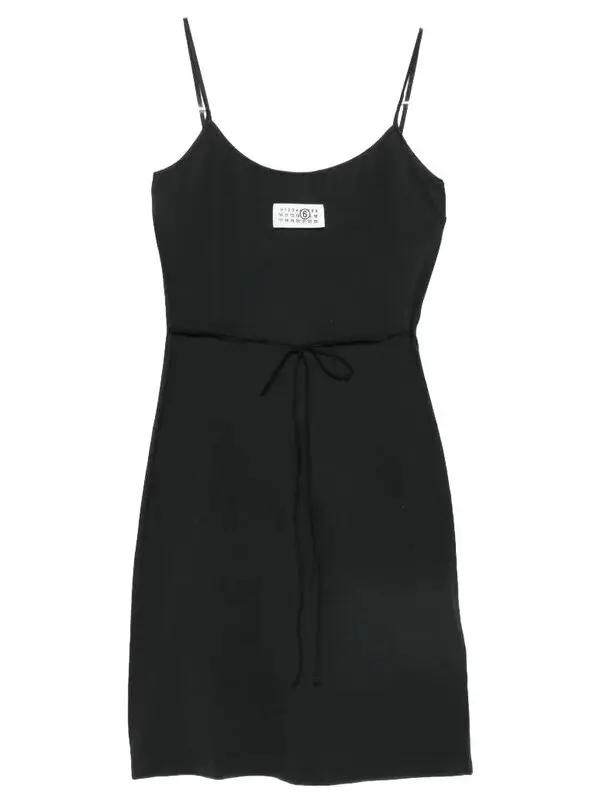 MAISON MARGIELA Logo-detail Mini Dress - Black