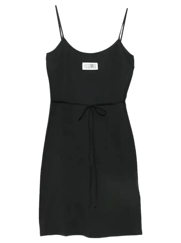 MAISON MARGIELA Logo-detail Mini Dress - Black