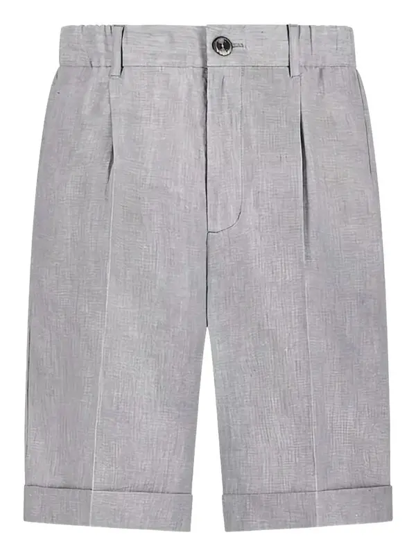 Herno Pleated Turn-up Hem Shorts - Grey