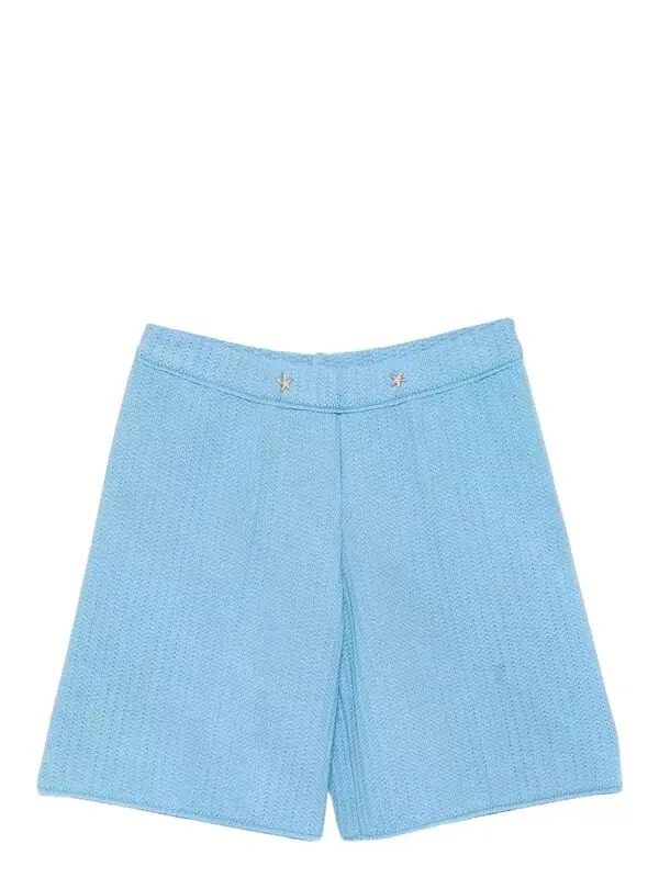 NEERA Star-motif Textured Shorts - Blue