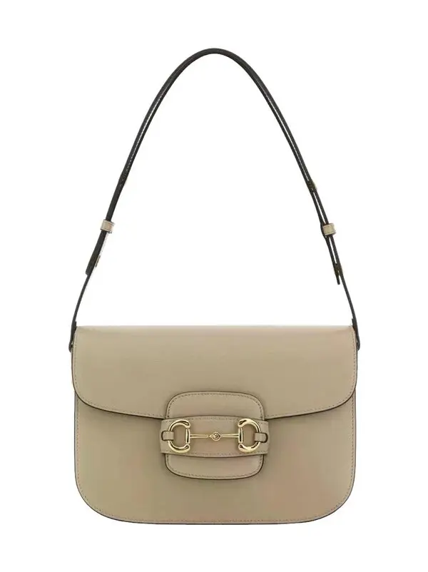 Gucci Horsebit 1955 Leather Shoulder Bag - Neutrals