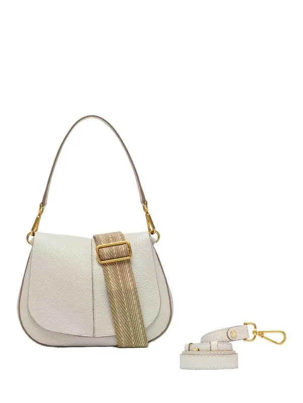 GIANNI CHIARINI Helena Leather Shoulder Bag - White