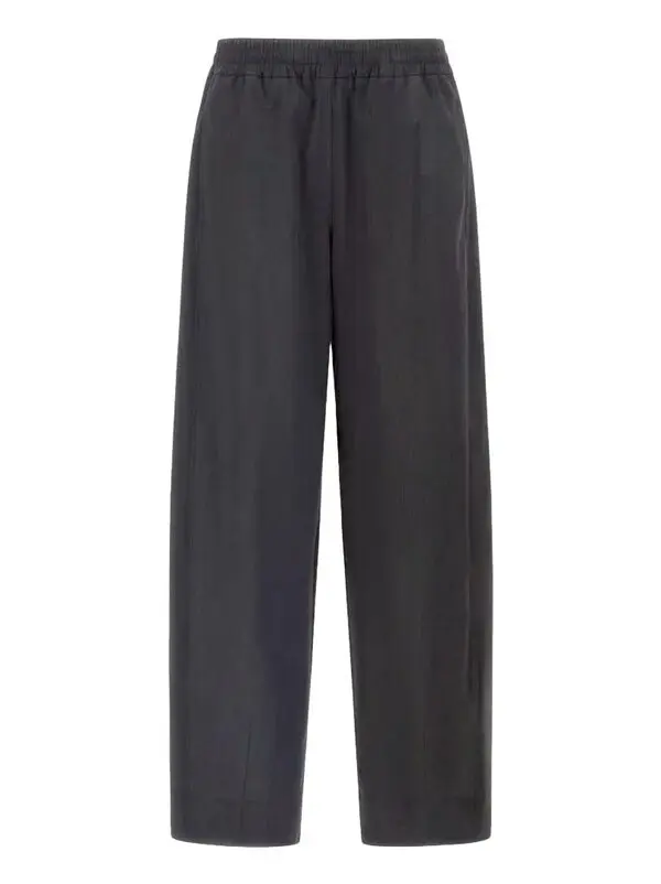 Herno Elasticated-waist Cropped Trousers - Grey