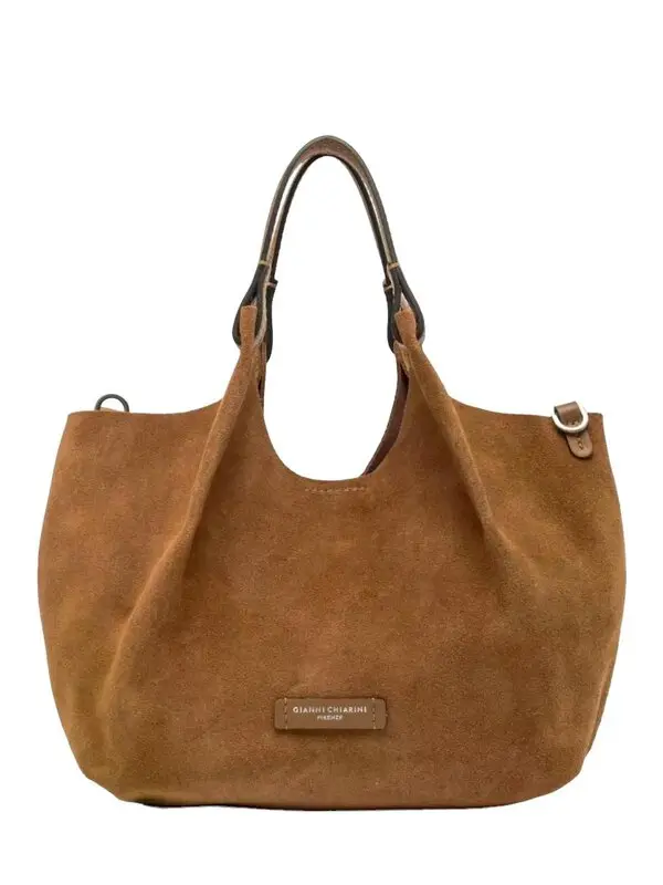 GIANNI CHIARINI Leather Dua Shoulder Bag - Neutrals