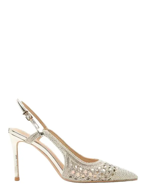 CHICONIC Perforated Slingback Pumps - Gold