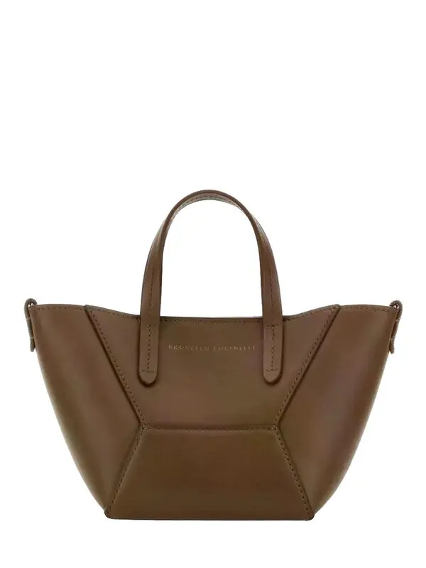 Brunello Cucinelli Leather Tote Bag - Brown