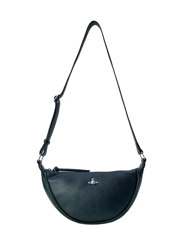 VIVIENNE WESTWOOD Lacey Half-moon Crossbody Bag - Black