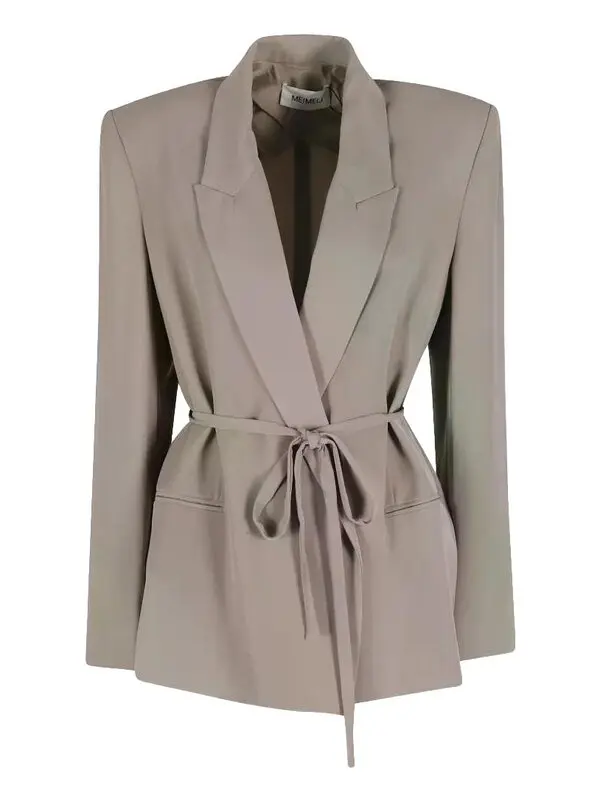 MEIMEIJ Tie-waist Blazer - Neutrals