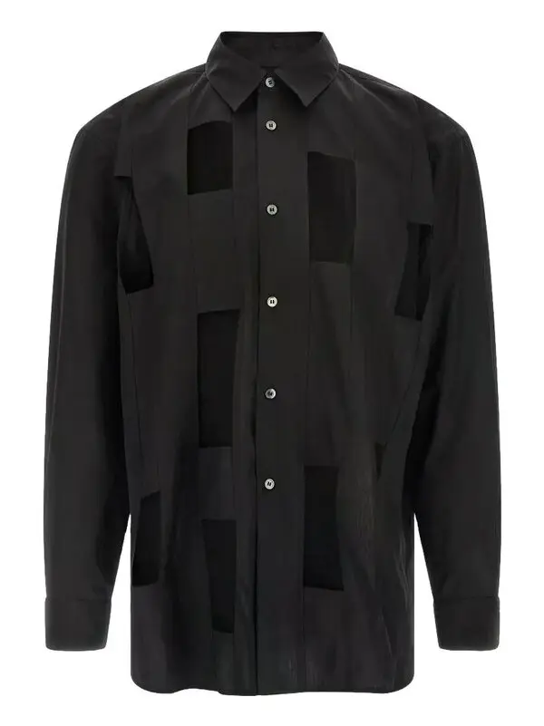 Comme Des Garçons Geometric Cut-out Shirt - Black