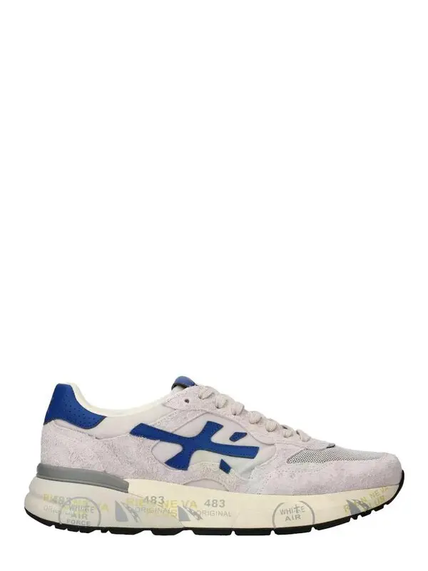 Premiata Mick 0.1 Suede Appliqué Sneakers - Grey