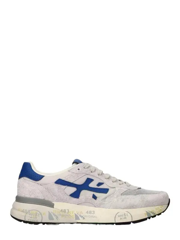Premiata Mick 0.1 Suede Appliqué Sneakers - Grey