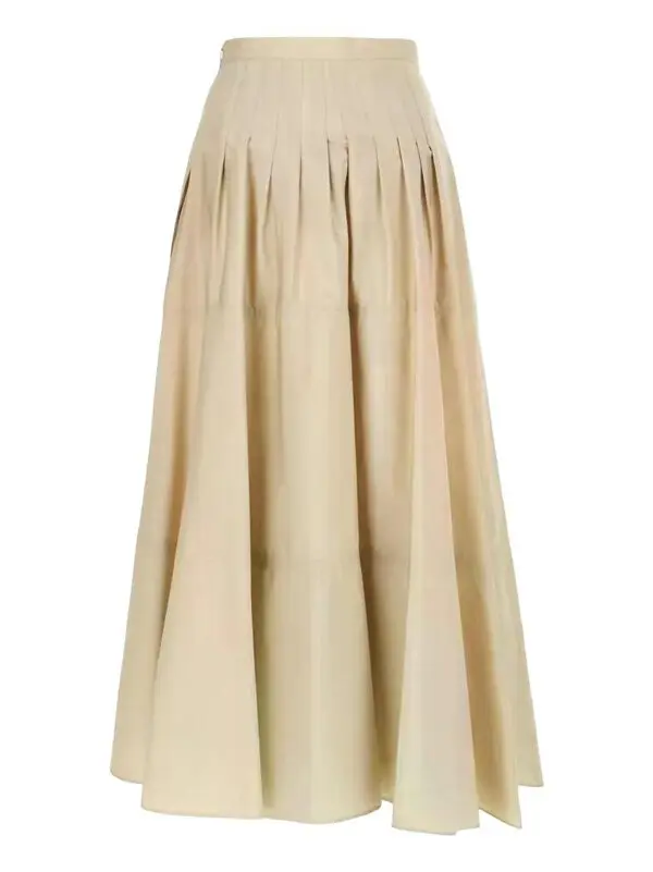 Max Mara Mstopera Pleated Maxi Skirt - Neutrals